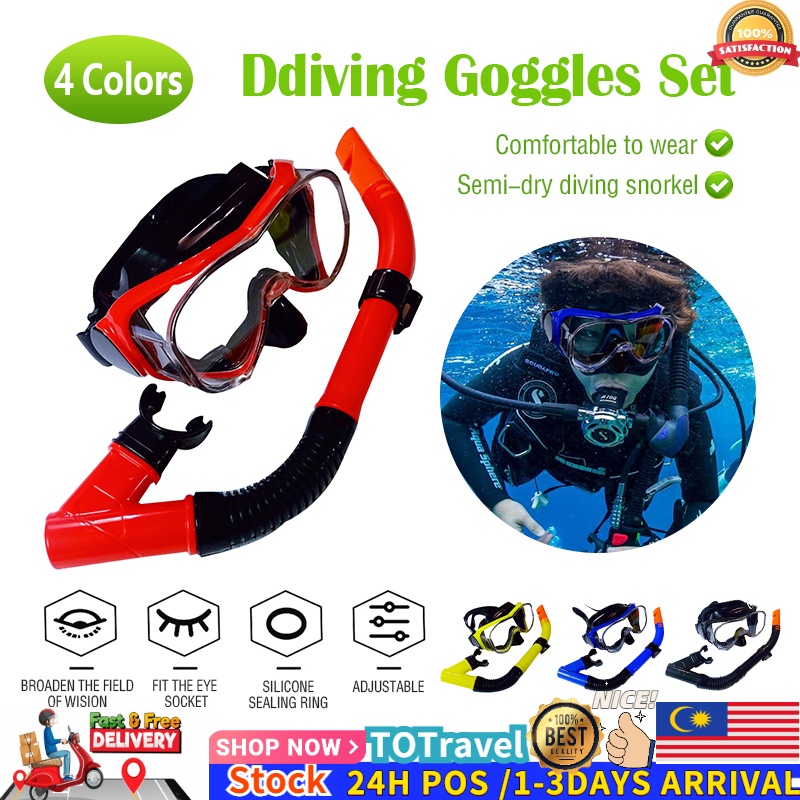 ⚡in stock⚡Full Dry Diving Mask Diving Anti-fog Diving Snorkeling Mask ...