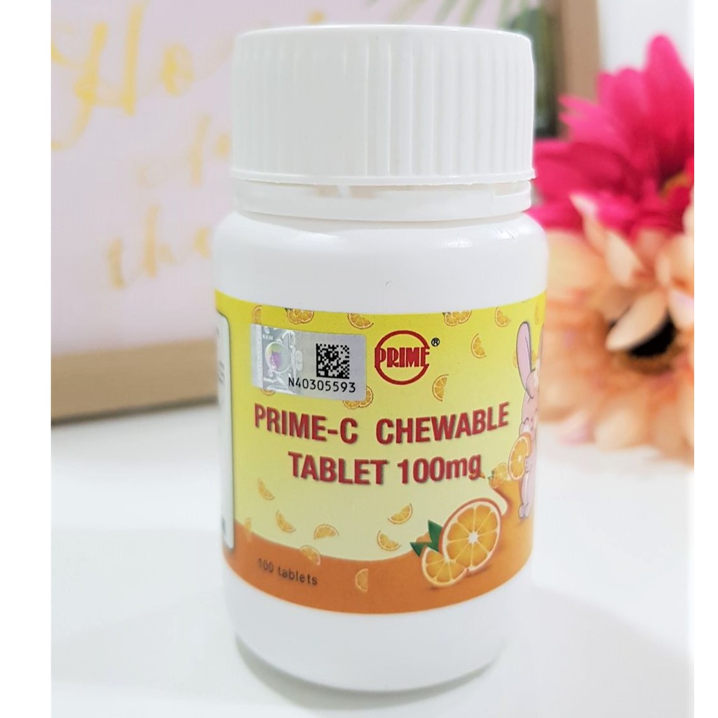 PRIME C CHEWABLE TABLET 100MG (VITAMIN C) (100 TABLETS) | Shopee Malaysia
