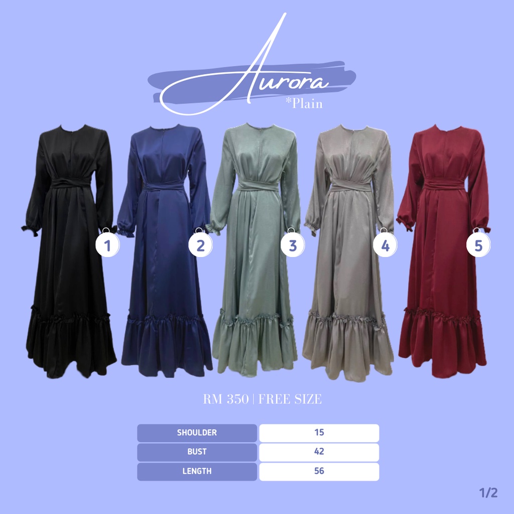 AURORA DRESS (PLAIN) | Shopee Malaysia