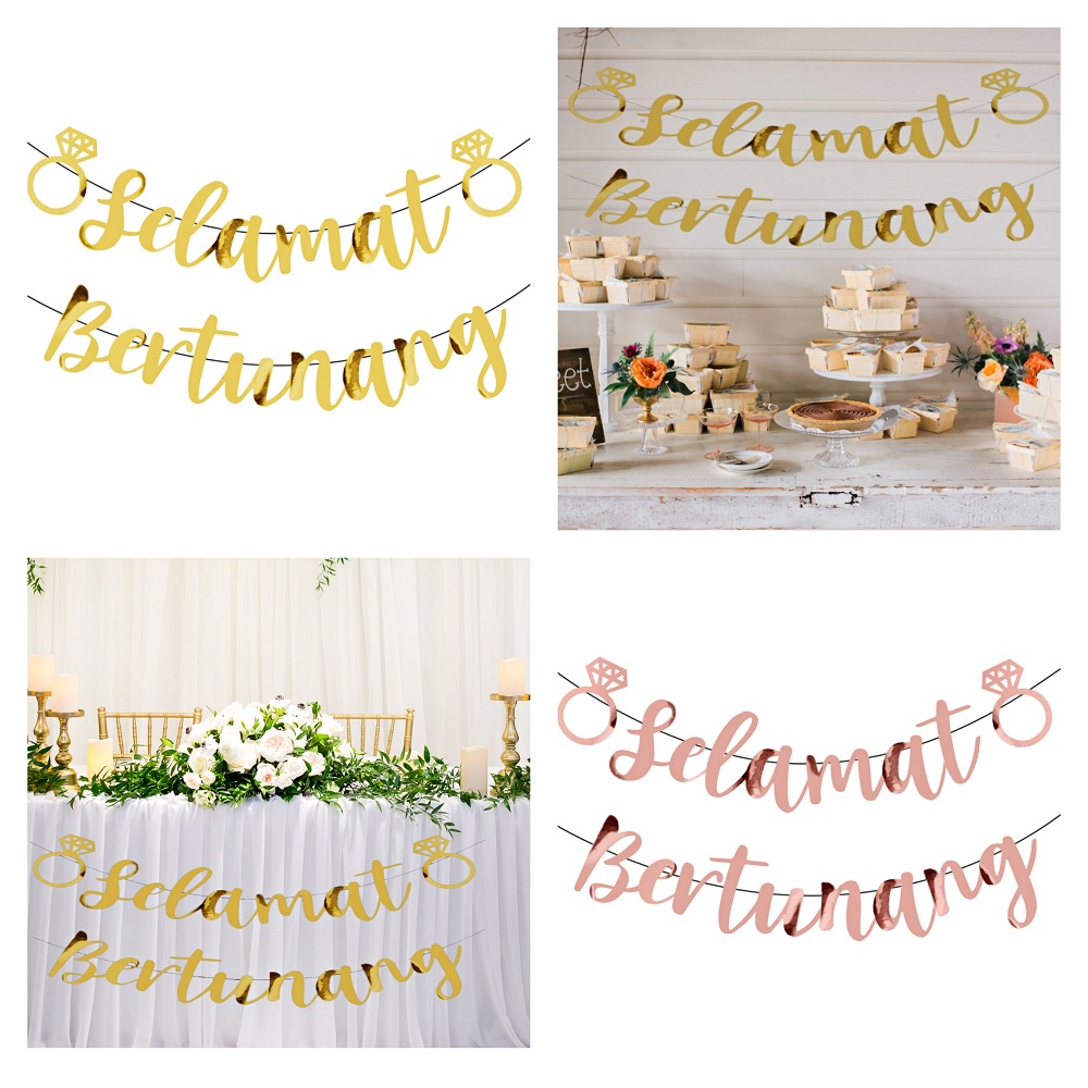 Engagement Banner Selamat Bertunang Banner Pelamin Tunang DIY Majlis ...