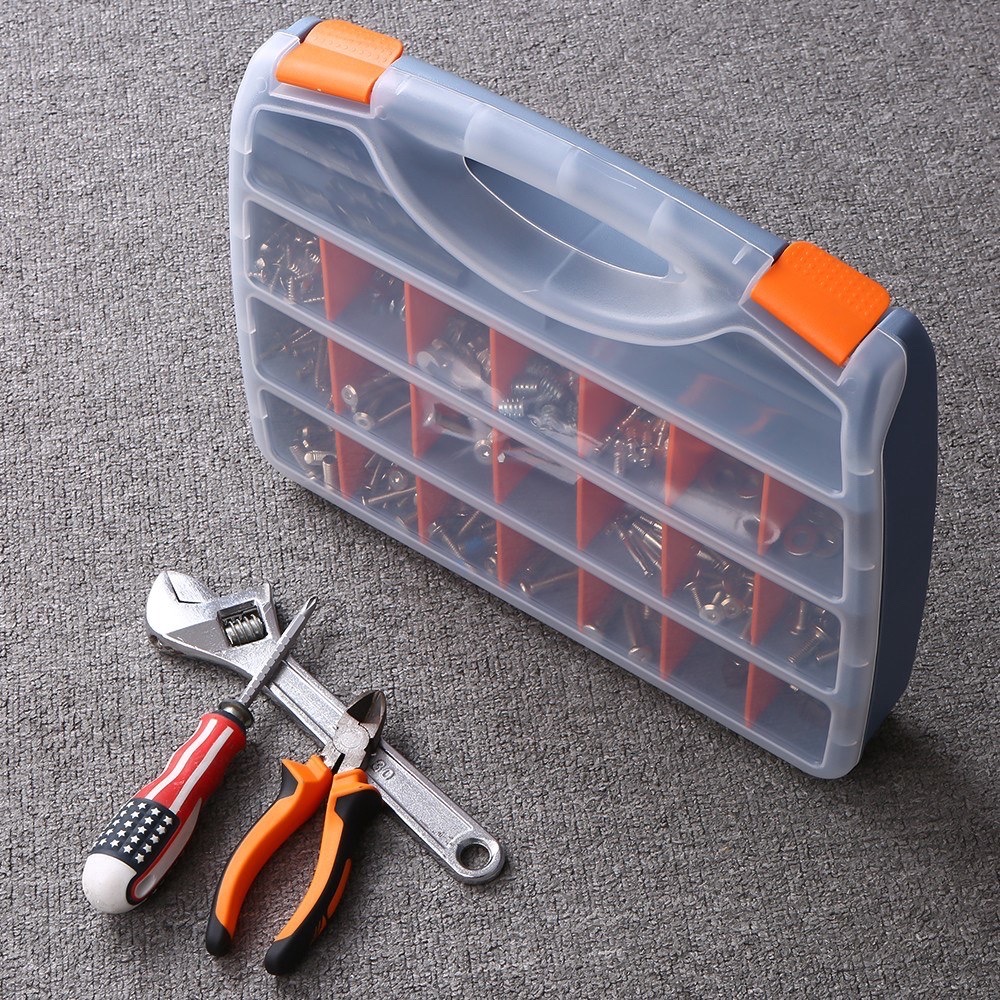 Public Multi Grid Component Storage Box Keep Screw Nails Metal Hardware ...