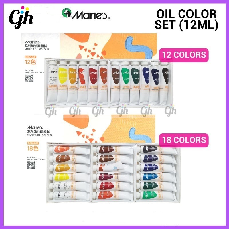 Marie's Oil Color Set , Oil Paint Set | 12color , 18color , 24color ...