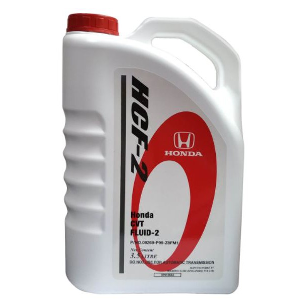 08269-P99-Z8FM1 ORIGINAL HONDA HCF-2 (3.5L) AUTO TRANSMISSION GEAR OIL CVT FLUID-2 GEAR OIL HCF2 ...