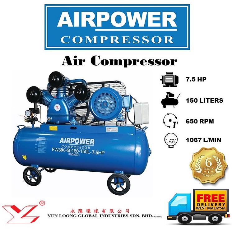 Airpower Air Compressor 7.5 HP 200 Liter Tank 3 Phase | Shopee Malaysia Airpower Air Compressor 7.5 HP 200 Liter Tank 3 Phase | Shopee Malaysia