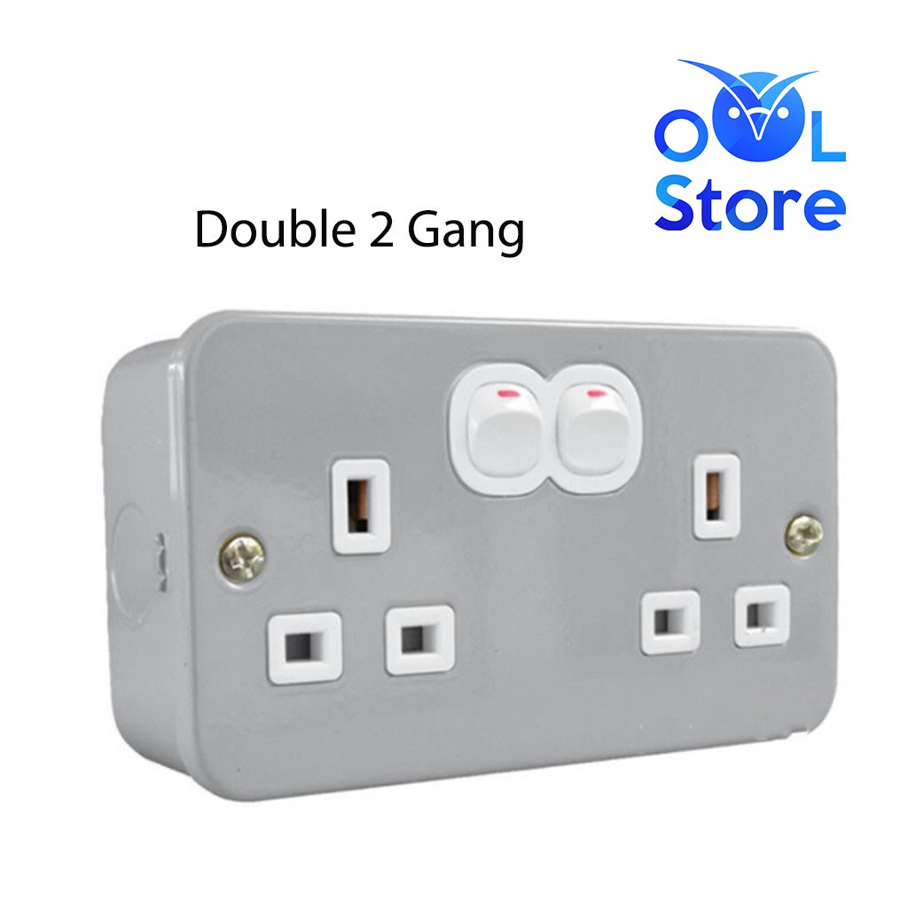 Socket Single/Double Metal Clad Switch Socket 1 gang / 2 gang Sirim ... Socket Single/Double Metal Clad Switch Socket 1 gang / 2 gang Sirim ...