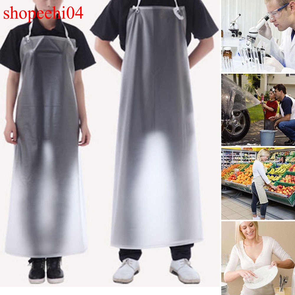 SHOPEEHI04 Waterproof Transparent PVC Apron For Kitchen Housework ...