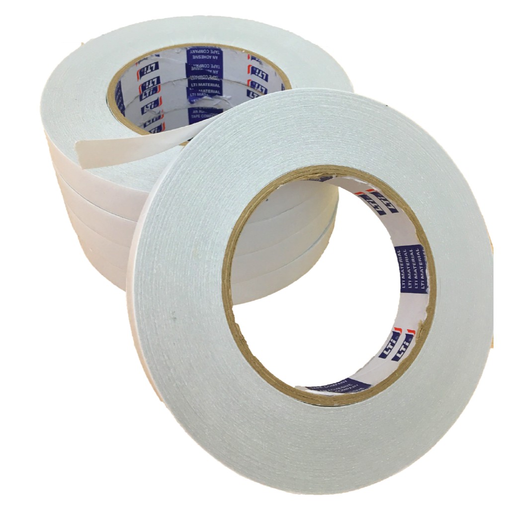 (50 meter/roll) LTI Double Sided Tissue Tape 12mm / 18mm | Shopee Malaysia