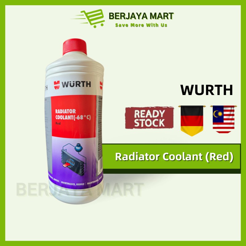 (READY STOCK) WURTH Radiator Coolant Red | Pendingin Radiator Merah ...