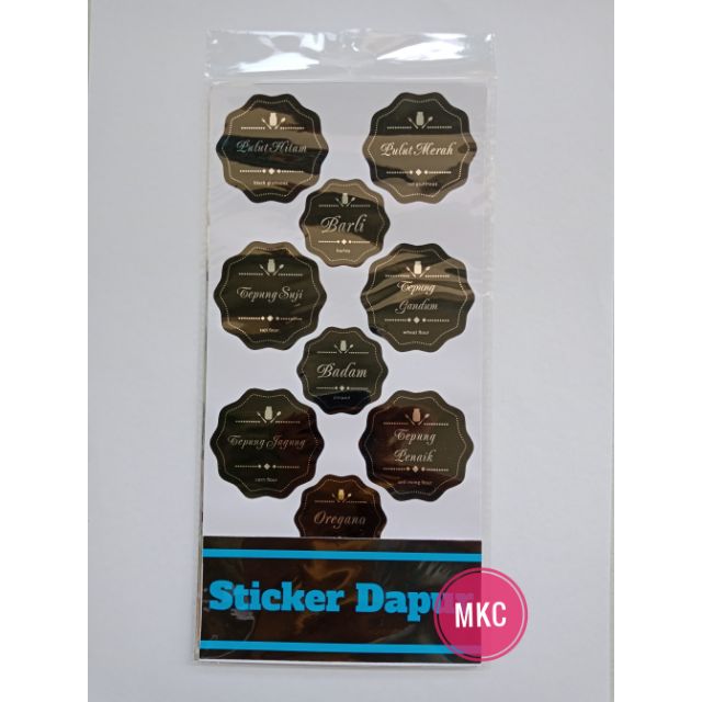 Sticker Label Dapur 75 pcs | Shopee Malaysia