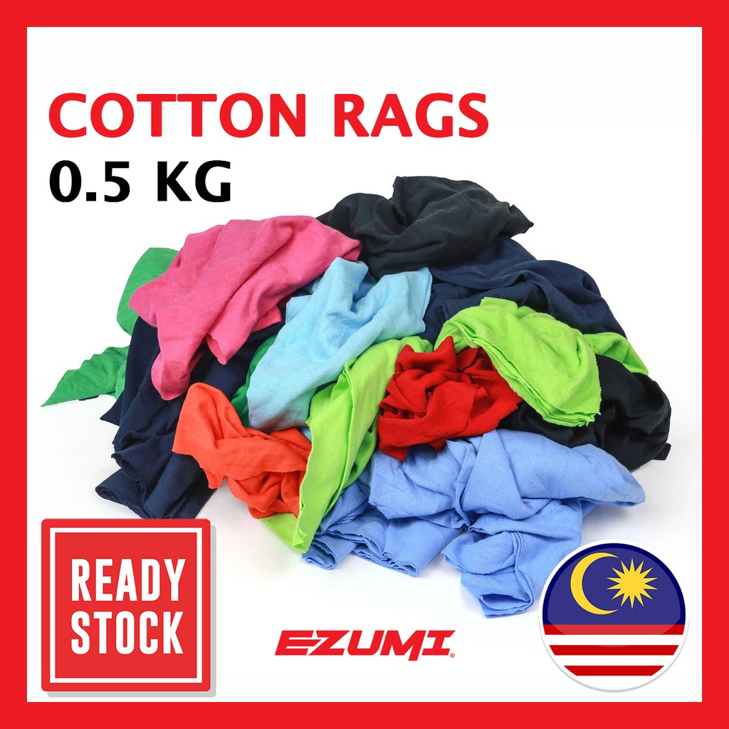 Loose Cotton Rag Kain Buruk Lap Tangan Bengkel Kilang Waste Cloth Rags ...