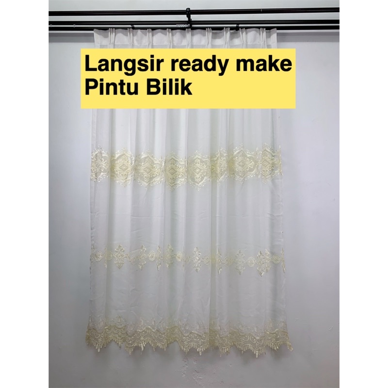 PKL Langsir pintu bilik kain lace | Shopee Malaysia