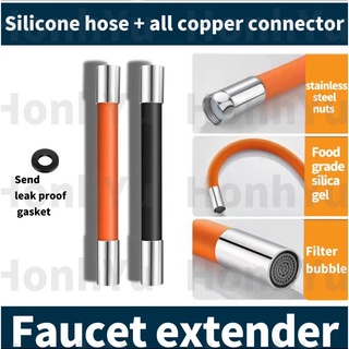 Adjustable Water Tap Extension 360 Rotate Faucet Extender Free Bending ...