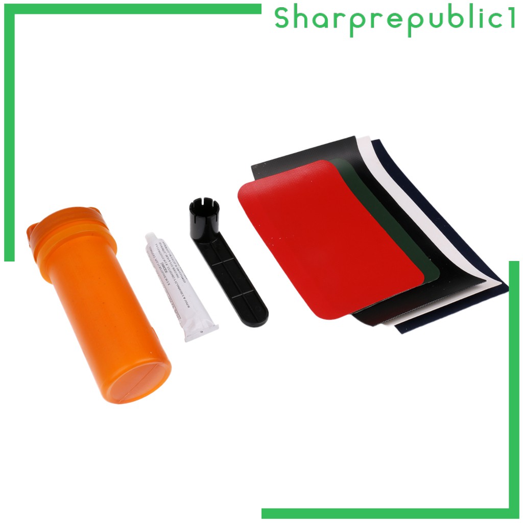 8Pcs/Set Inflatable Boat Kayak Canoe Repair Kit PVC Patch Valve Wrench ...