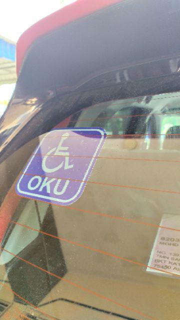OKU sticker (JPJ approved sticker) | Shopee Malaysia