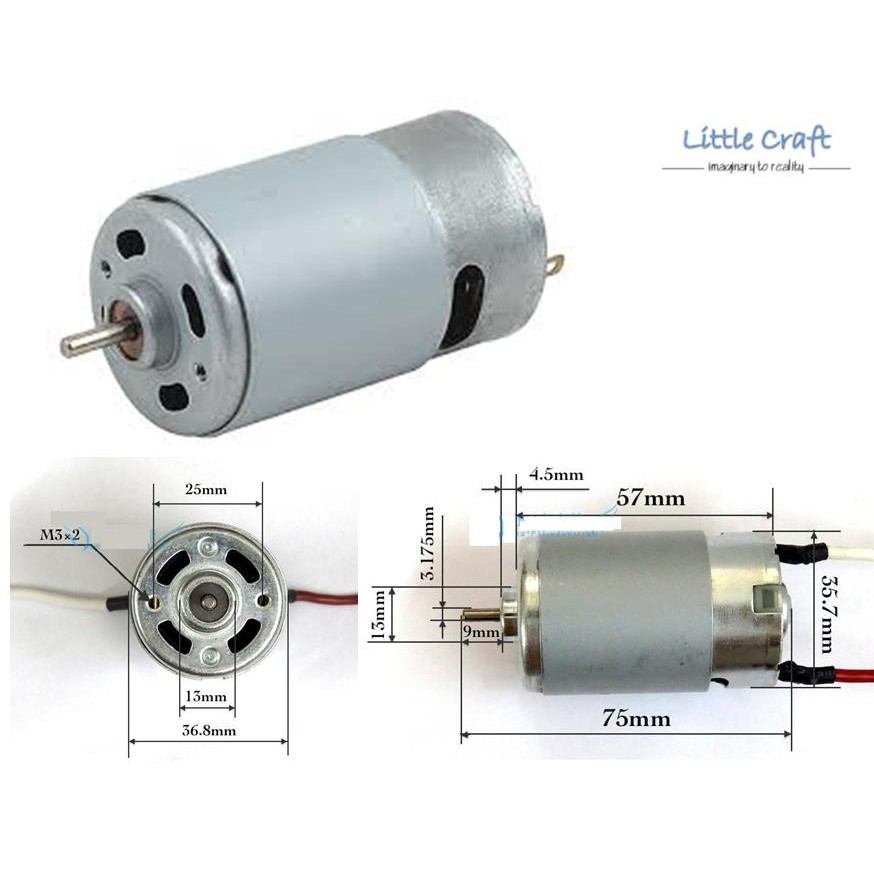 RS-550 DC Motor 12V 1.2A 8000RPM | Shopee Malaysia