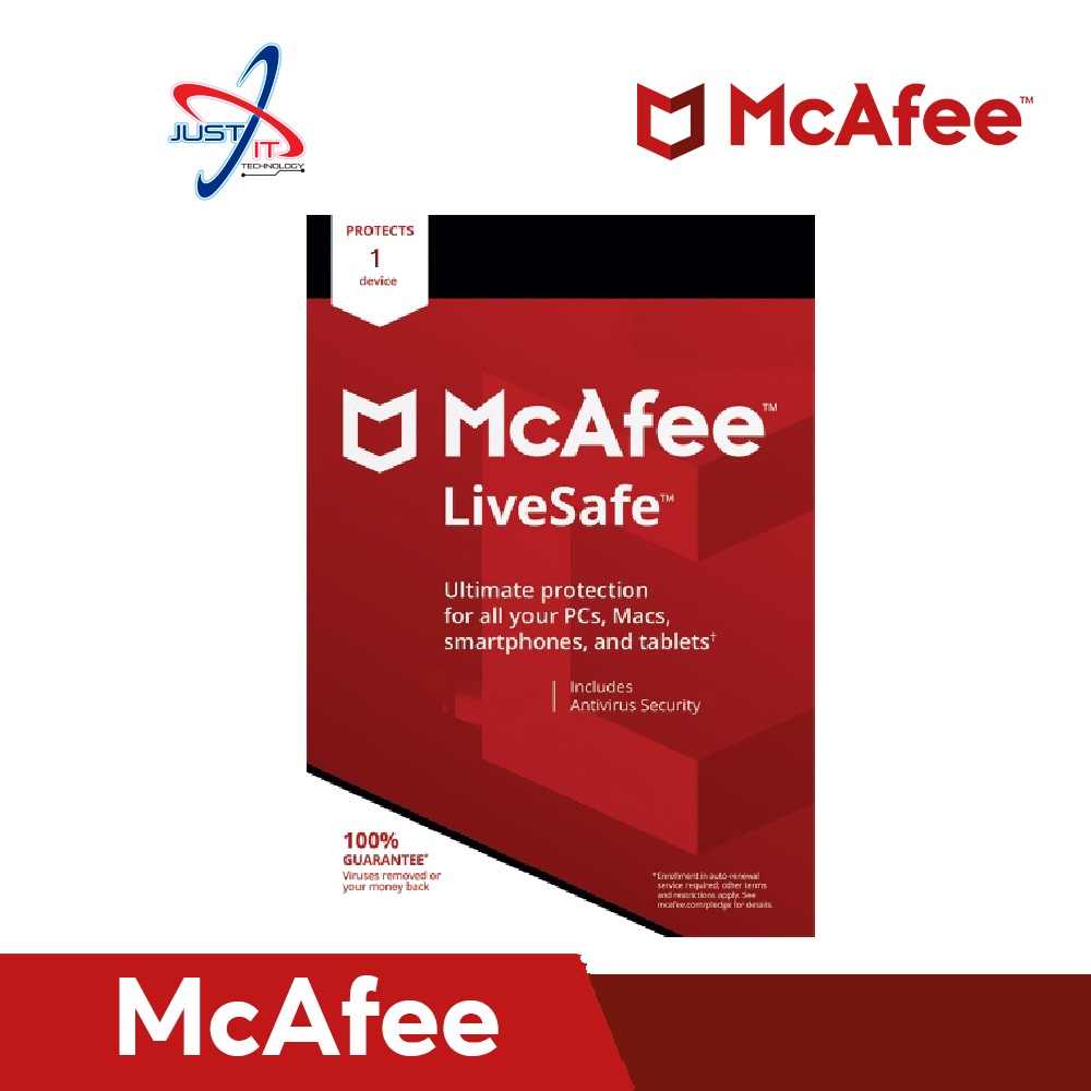 Mcafee Live Safe Internet Security Retail Pack | Shopee Malaysia