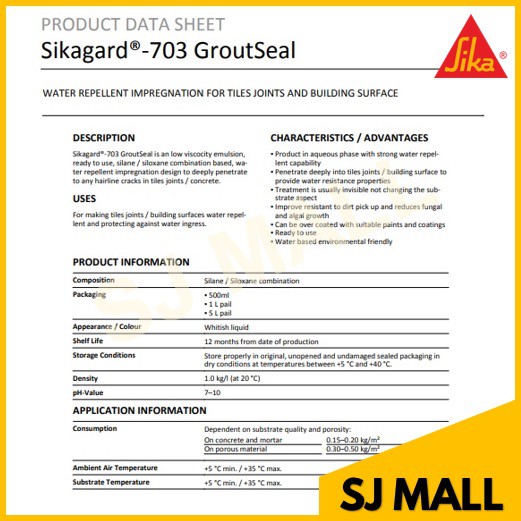 Sikagard®-703 W: Product Data Sheet PDF Paint Water, 57% OFF