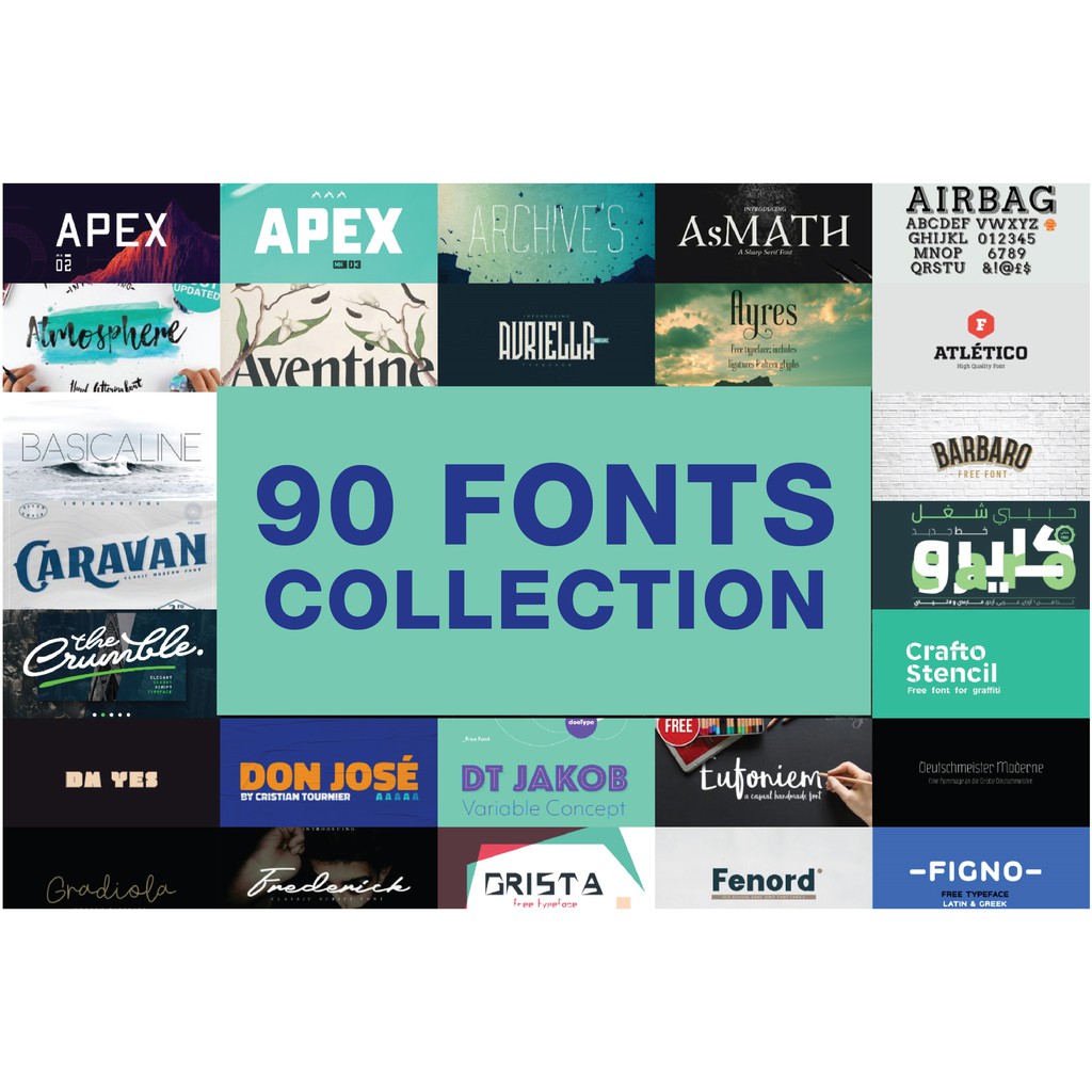 [ FONT ] 90+ Fonts Collection TTF/OTF for poster design ppt excel ...