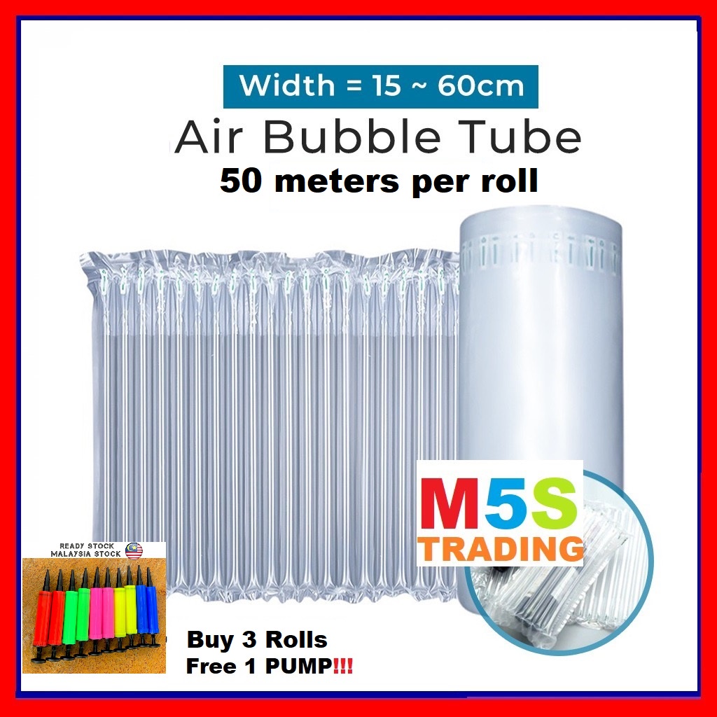 Air Bubble Tube 50 Meter Inflatable Air Bubble Wrap Air Column Bags Air ...