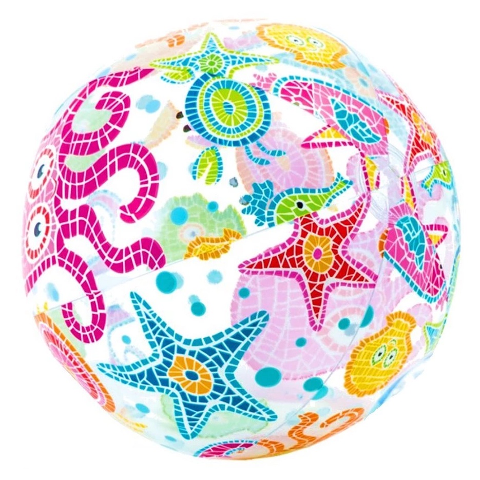 Prosun Intex Lively Print (Pink Octopus) Inflatable Beach Ball 51-cm ...