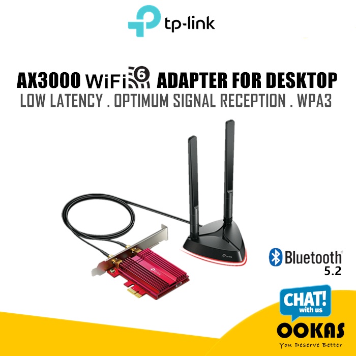 TP-Link TX3000E AX3000 Wi-Fi6 & Bluetooth 5.2 PCIe Wireless Adapter ...