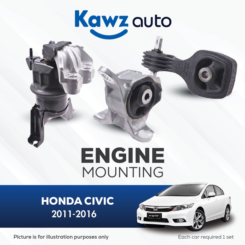 KAWZ HONDA CIVIC (2011-2016) ENGINE MOUNTING - [SET] | Shopee Malaysia