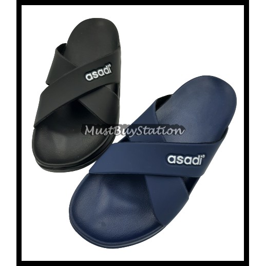 ASADI Men Sandals Shoes Black & Navy Blue MJA-15213158 (Size 6 -10 ...