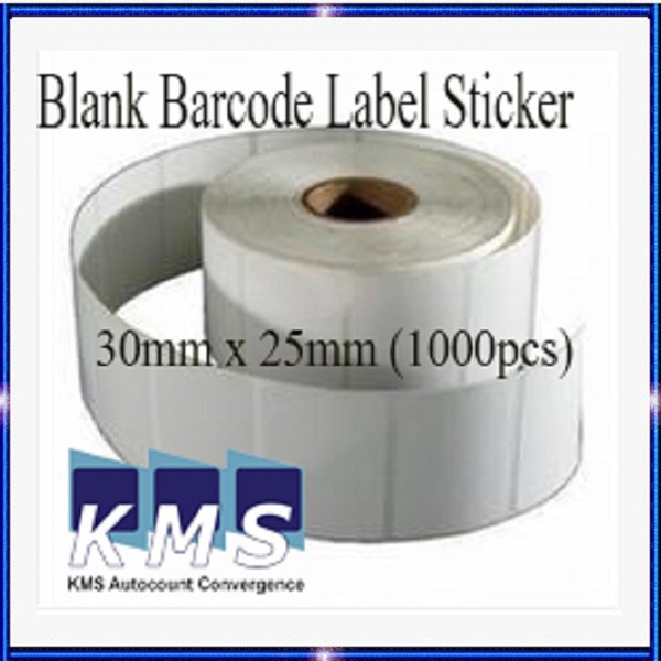Blank Barcode Label Sticker 30mm x 25mm (1000pcs) (1roll) | Shopee Malaysia
