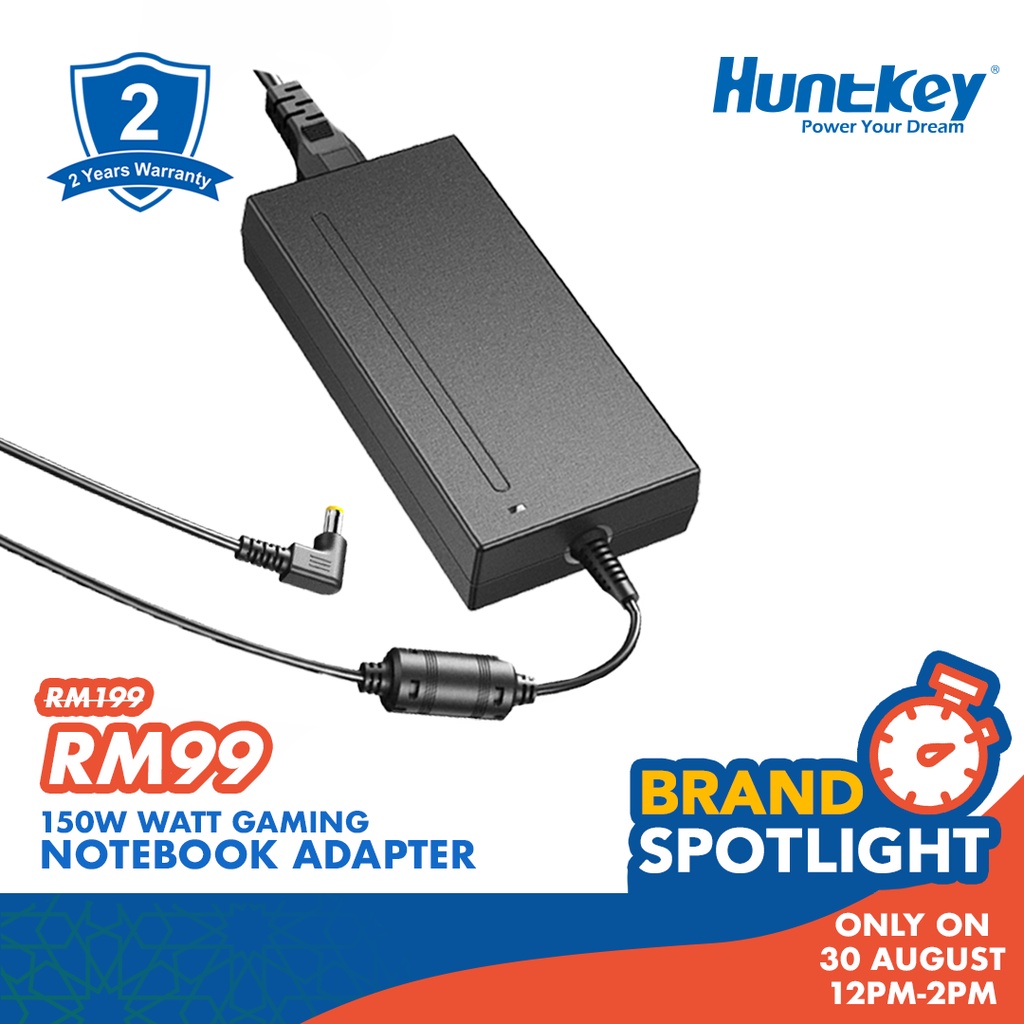 Huntkey Universal Notebook Adapter Gaming Laptop (150W) | Shopee Malaysia