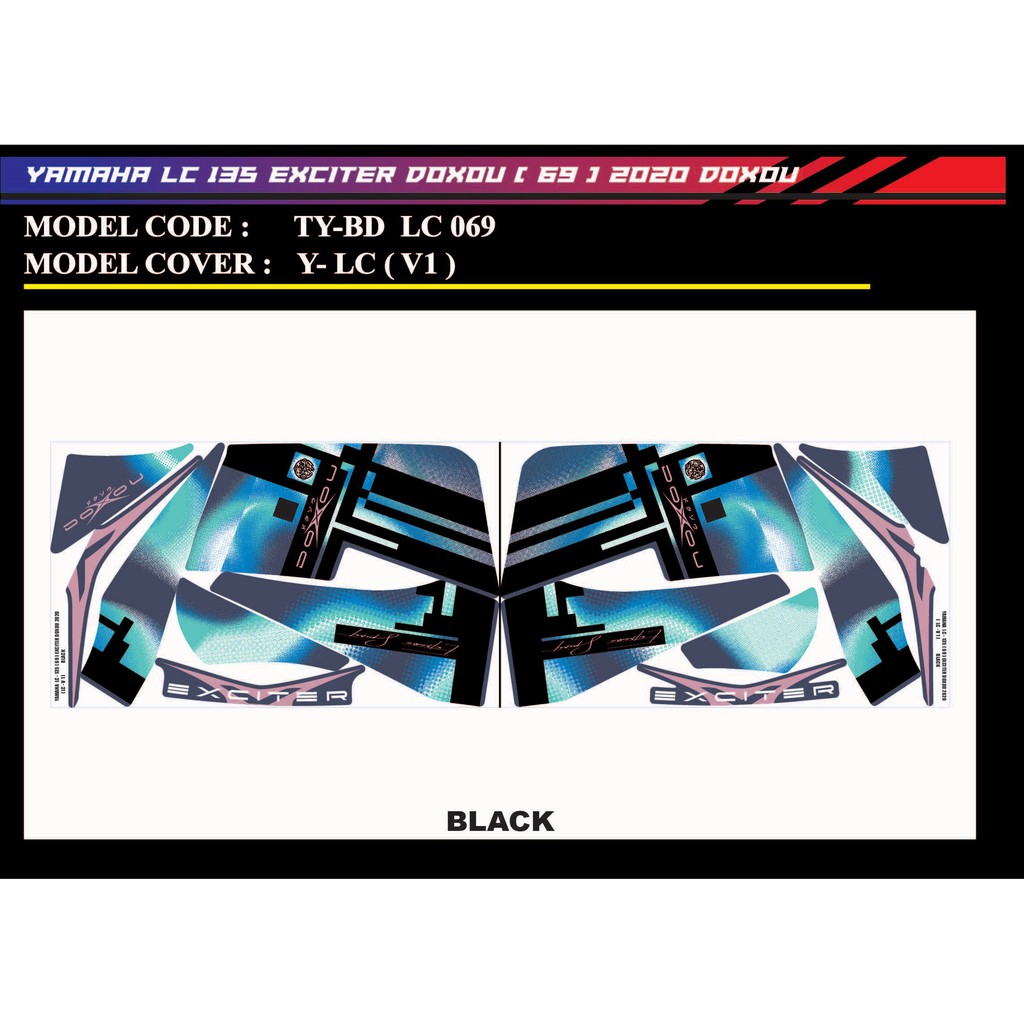 YAMAHA LC 135_2020 EXCITER DOXOU (LCV1) STICKERS | Shopee Malaysia