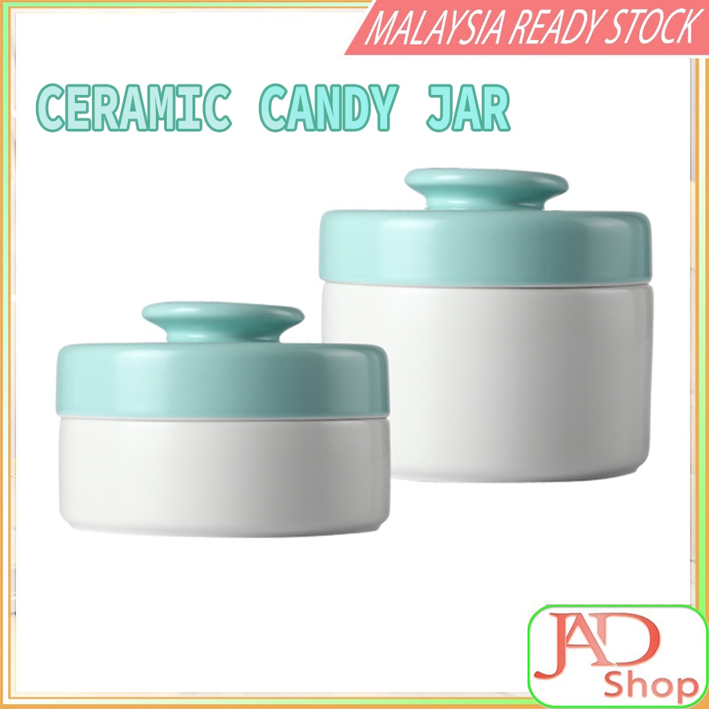 Ceramic Candy Jar with Lid 600ml + 1.0L | Shopee Malaysia