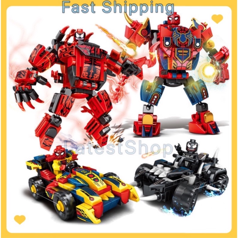 Spiderman Venom Model Spider Robot Spiderman Car Hero Avengers Marvel ...