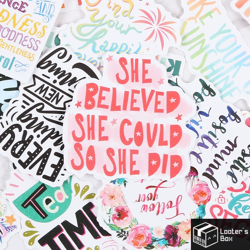 1 Piece Random Daily Positivity Motivation Message Die-cut Sticker ...
