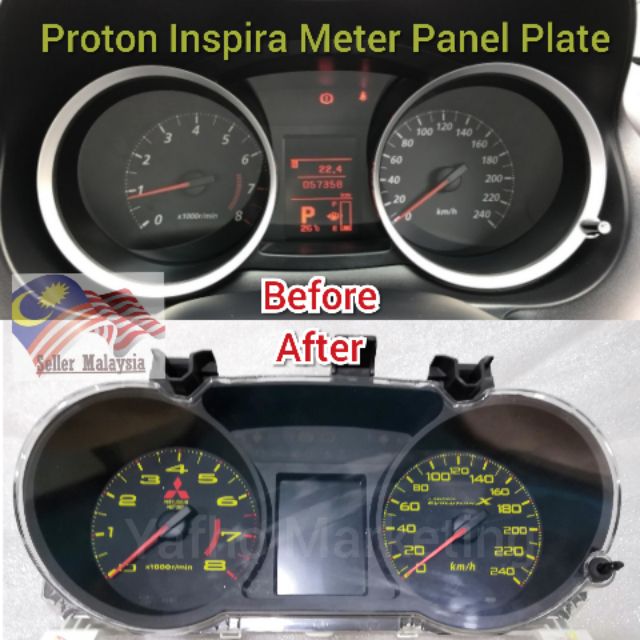 Proton Inspira Meter Plate Mitsubishi EVo X Lancer Meter Panel cover ...