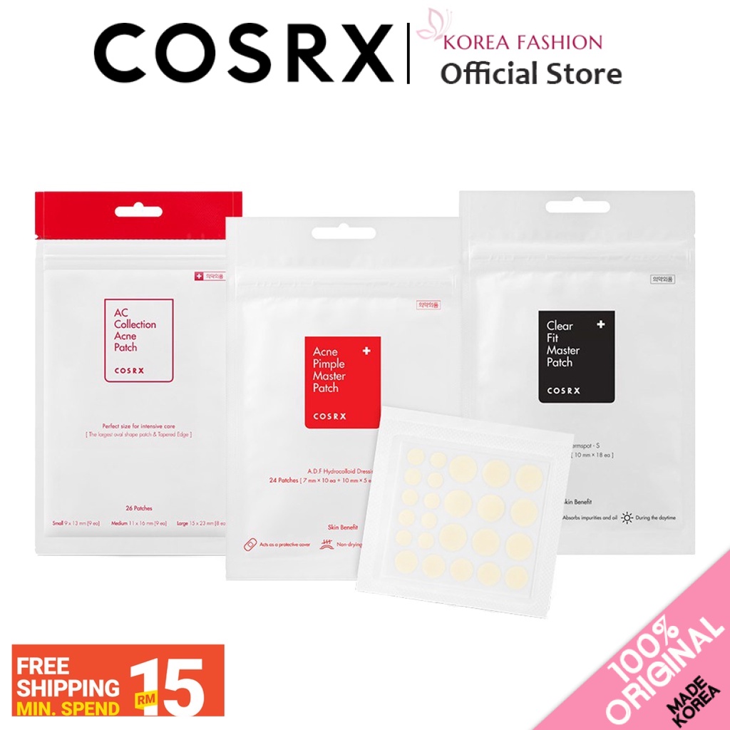 COSRX Clear Fit Master Patch (18 Patches)/Acne Pimple Master Patch (24 Patches)/AC Collection ...