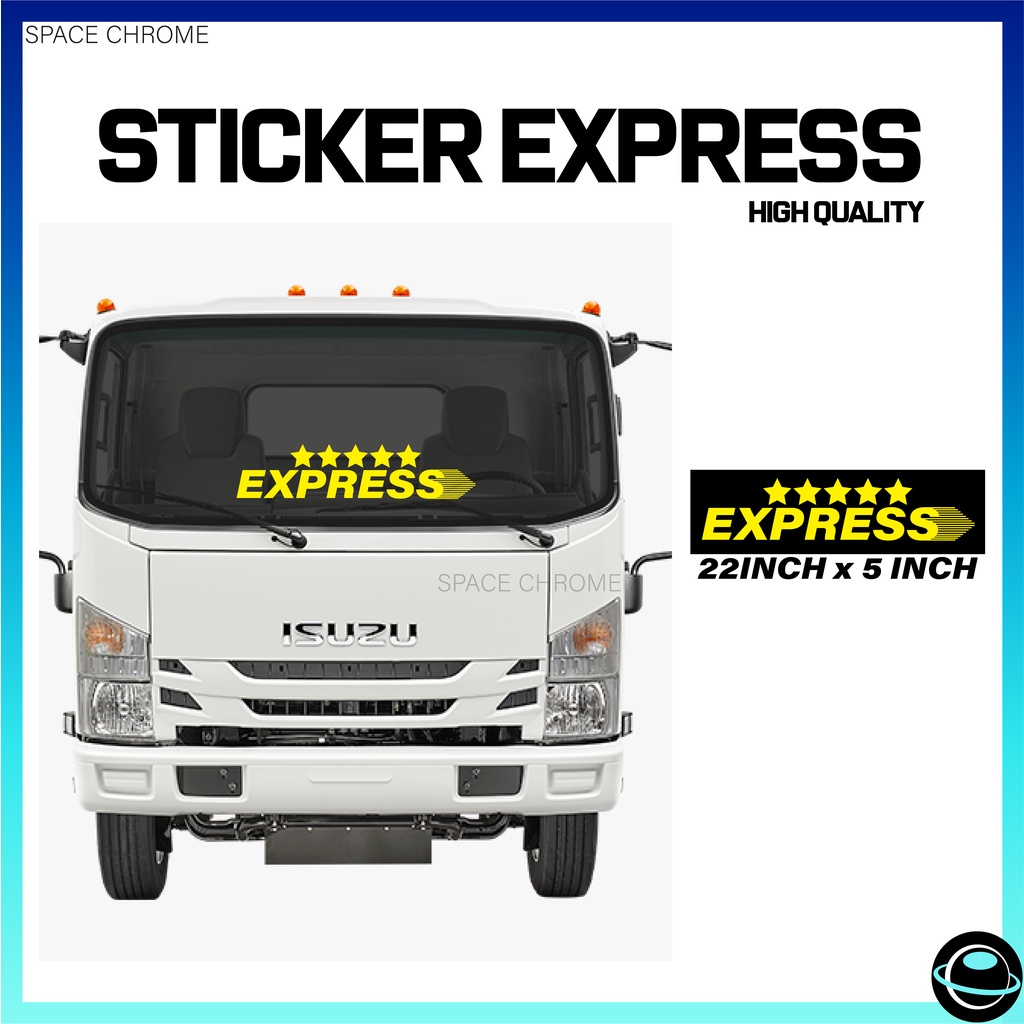 Sticker Lori Sticker Express 5 Star High Quality For Windscreen Lorry ...