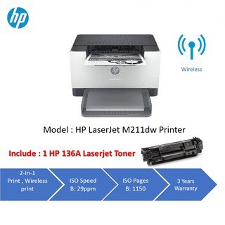 HP LASERJET MONOCHROME PRINTER M211D (PRINT ONLY) / M211DW (PRINT AND ...