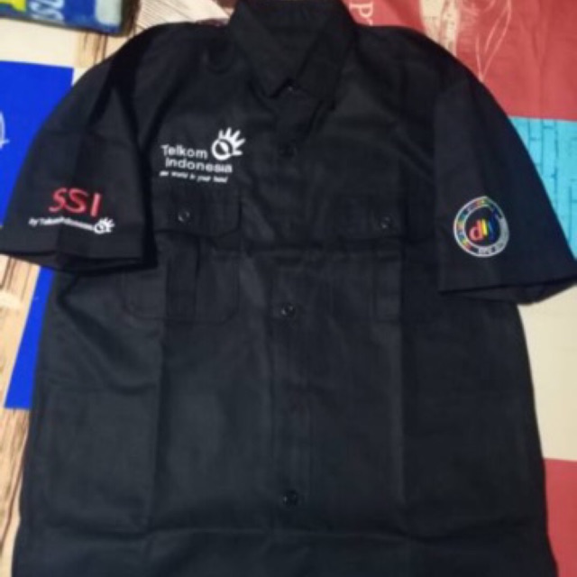 Work Uniforms plus Front And Back Embroidery Office Uniforms | Shopee ...