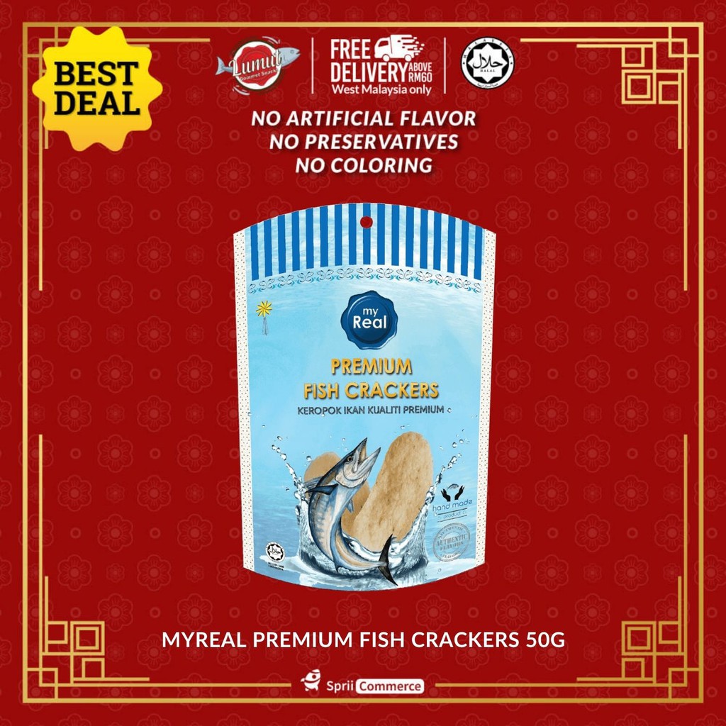 50g Lumut Fish Crackers Slice - HALAL Ikan Keropok - 100% Fresh segar ...