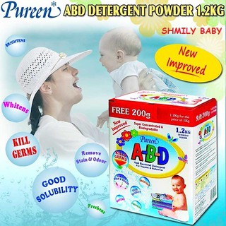 A-B-D DETERGENT PUREEN Pureen ABD Antibacterial Powder Detergent (1.2kg ...
