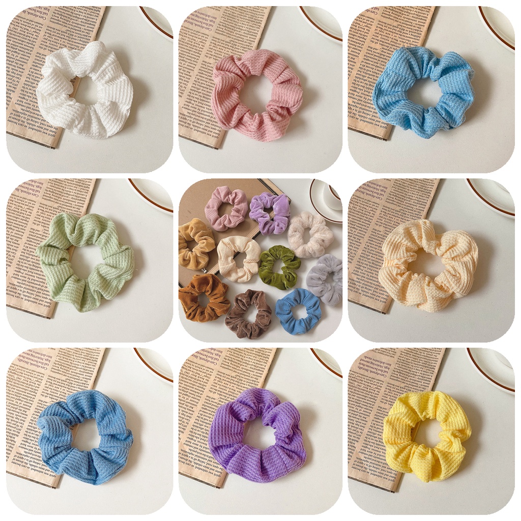 Korean Hair Rope Head Rope hair ties Pure Color Simple Female Hair ...