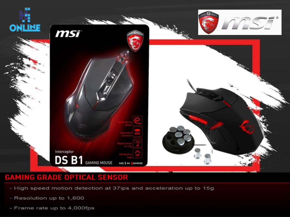 ORIGINAL MSI INTERCEPTOR DS B1 GAMING MOUSE | Shopee Malaysia