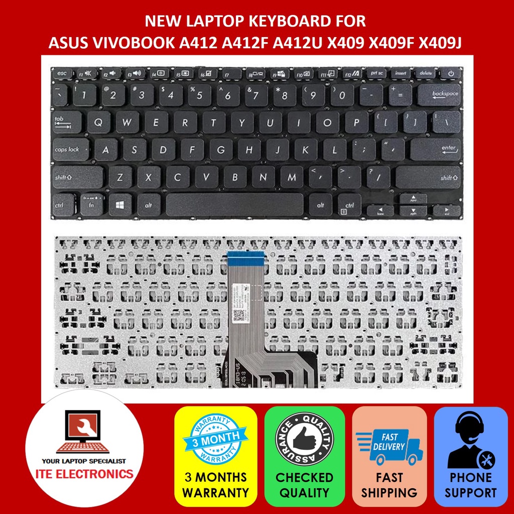 ASUS VIVOBOOK A412 A412F A412U X412 X409 X409F X409J LAPTOP KEYBOARD ...