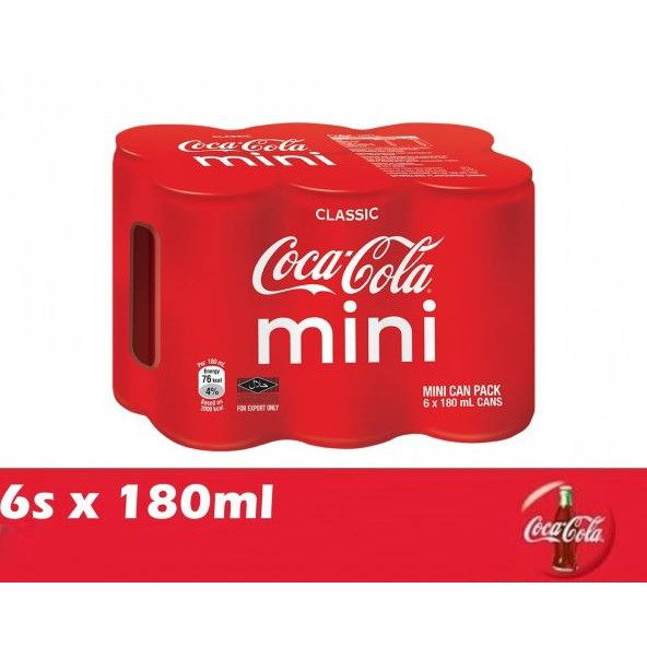 Coca-Cola Mini Can Drink - Classic 6x180ml | Shopee Malaysia