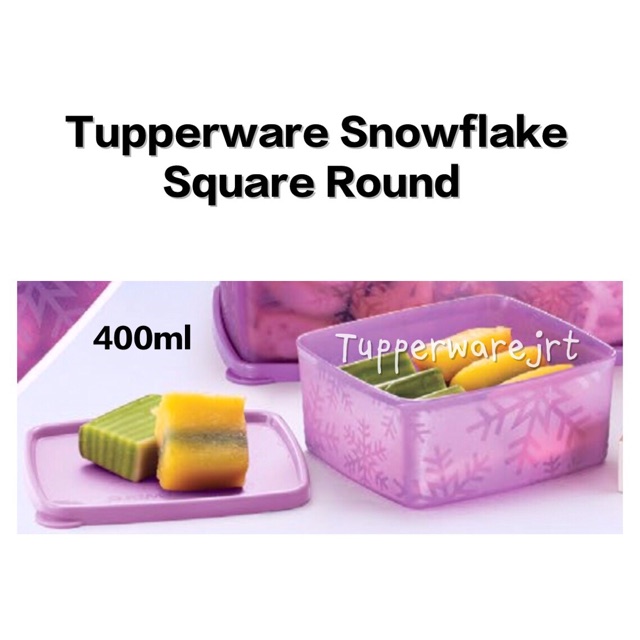 Tupperware Snowflake Square Round 400ml x 1pc (For Fridge Container ...