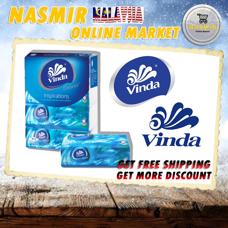 Ready stock Vinda Deluxe Soft Pack Facial Tissue Large 3ply - 120's x 4 ...