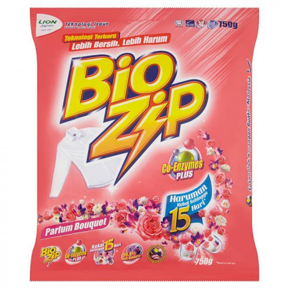 BioZip Powder Detergent Parfum Bouquet 750g | Shopee Malaysia