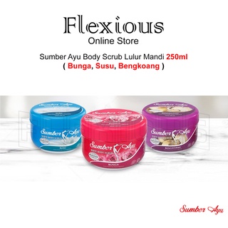 *Sumber Ayu* Unza Body Scrub Lulur Mandi 250ml ( Bunga, Susu, Bengkoang ...