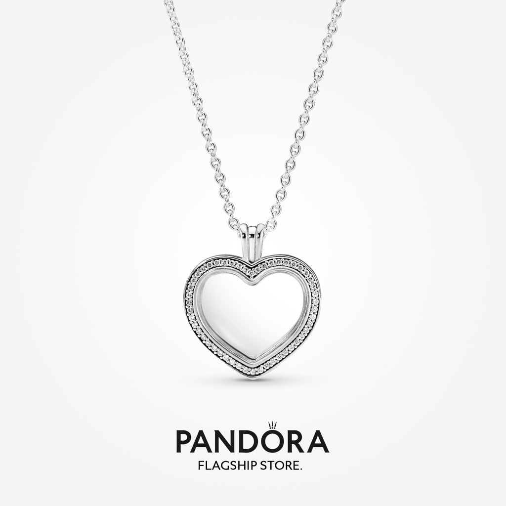 Pandora Lockets Sparkling Heart Necklace | Shopee Malaysia