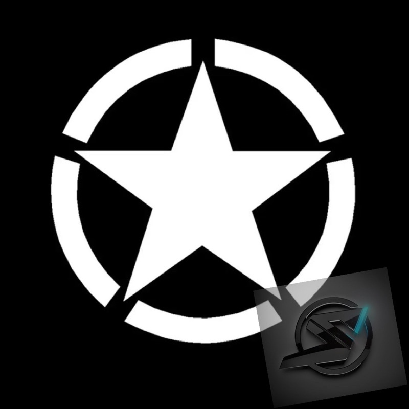 (Ready Stock)S151# 4x4 Off Road Army Star Graphic Car Sticker for riton ...